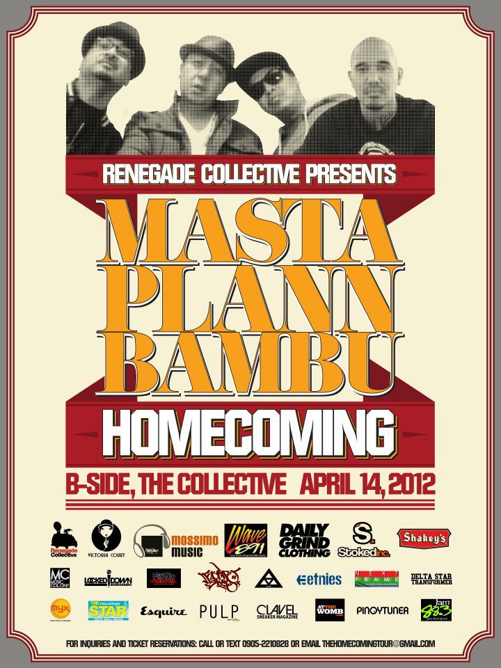 THE HOMECOMING: MASTA PLANN + BAMBU (LA) LIVE IN MANILA ~ Pinoy Rap Lyrics