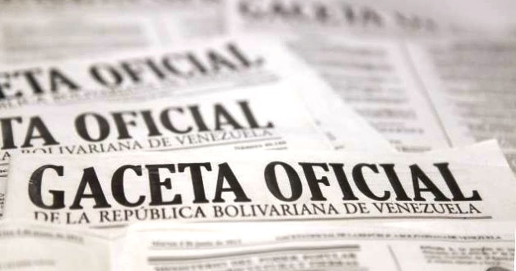 Descargue en PDF Sumario de la Gaceta oficial Nº 41.178