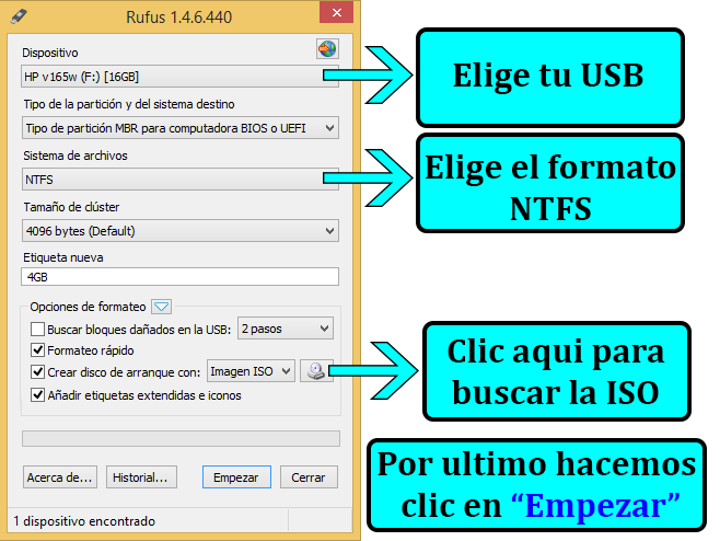 Rufus. Crea una USB bootable o autoarrancable. Tutorial. | Lo Digo Todo