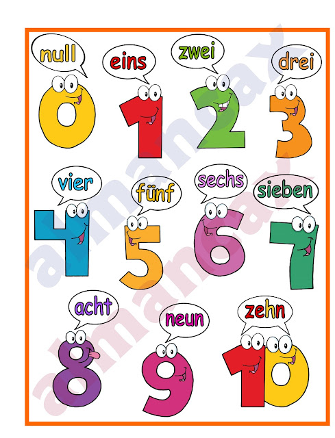 AGK DEUTSCH: Almanca sayılar 10'a kadar