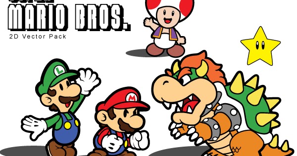 Super Mario Bros 2d vector pack, FREE | vectors, free vectors, pictures ...