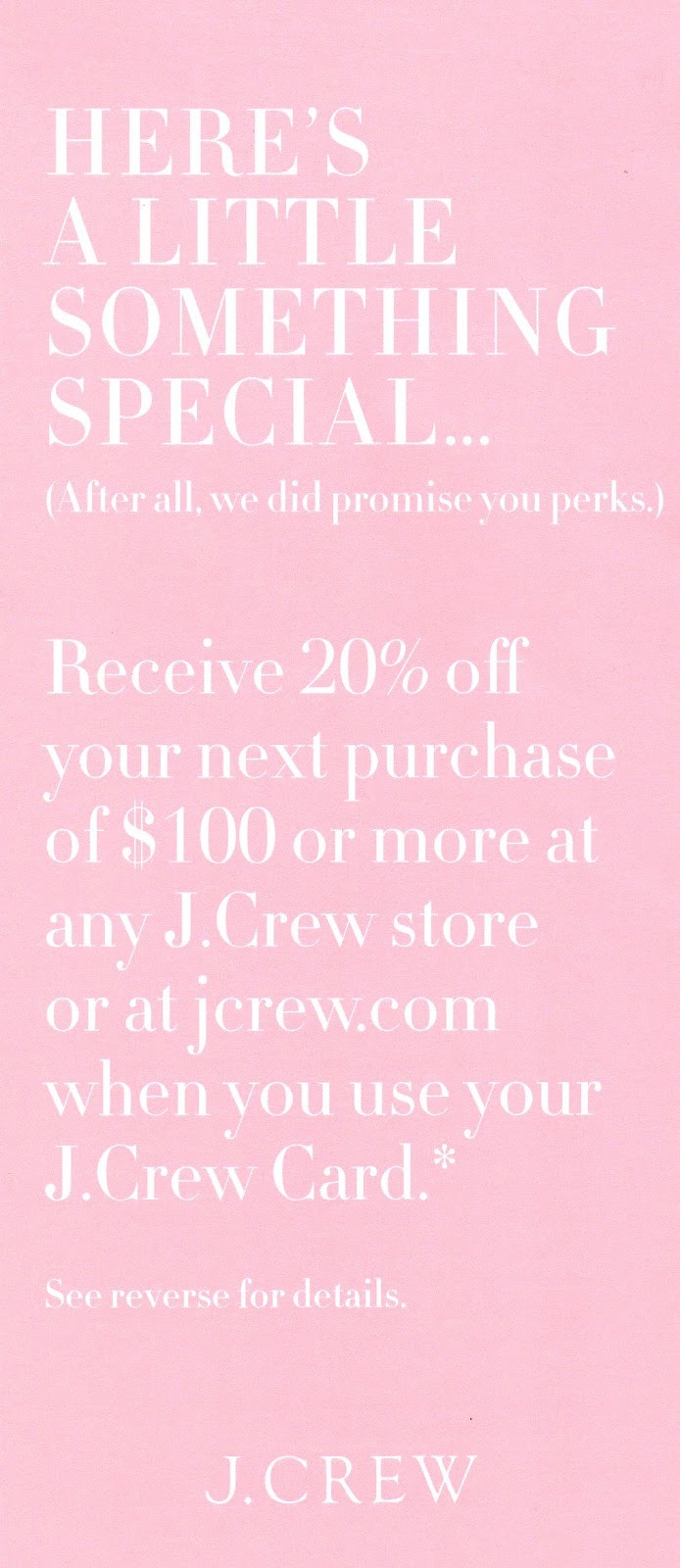 J.Crew Aficionada: J.Crew Card Members: Check the Mailbox!
