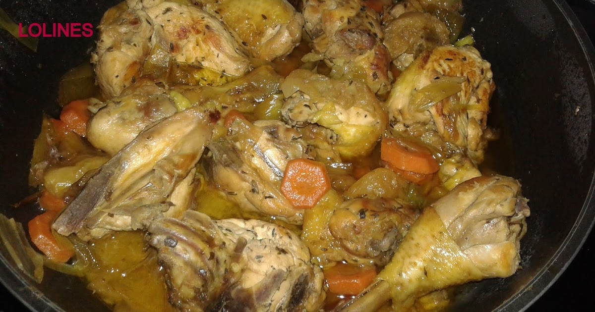 CUINA AMB LA LOLINES : POLLO RUSTIDO CON MANZANA Y VERDURAS
