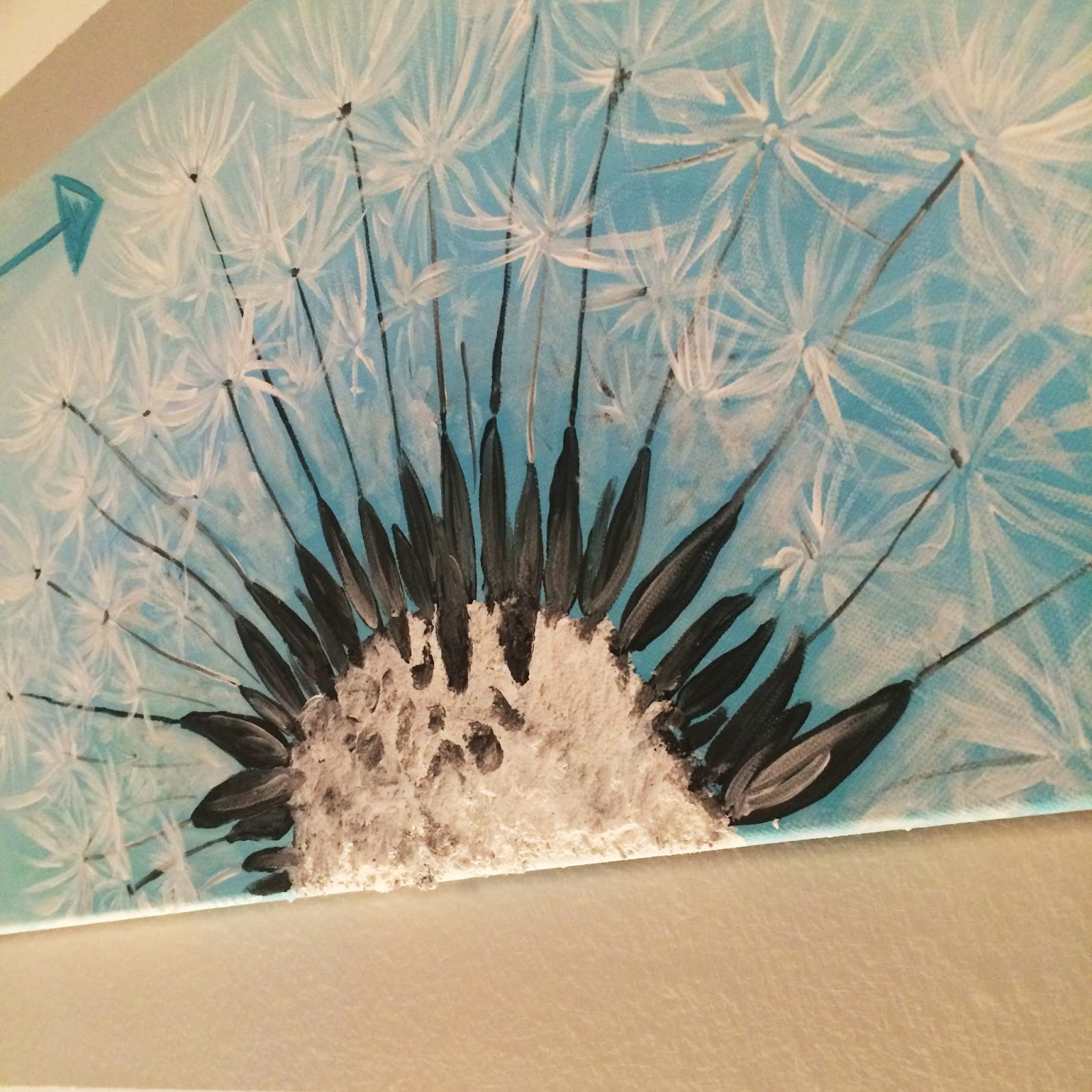 restfarbe: Pusteblume Acryl auf Leinwand