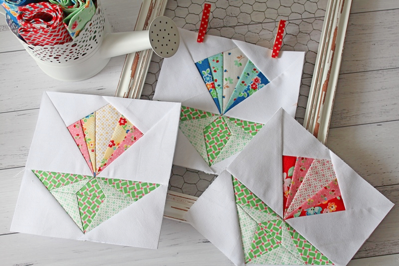 Art Deco Tulip Block - Free Block Pattern (4", 6" & 8") - Threadbare ...