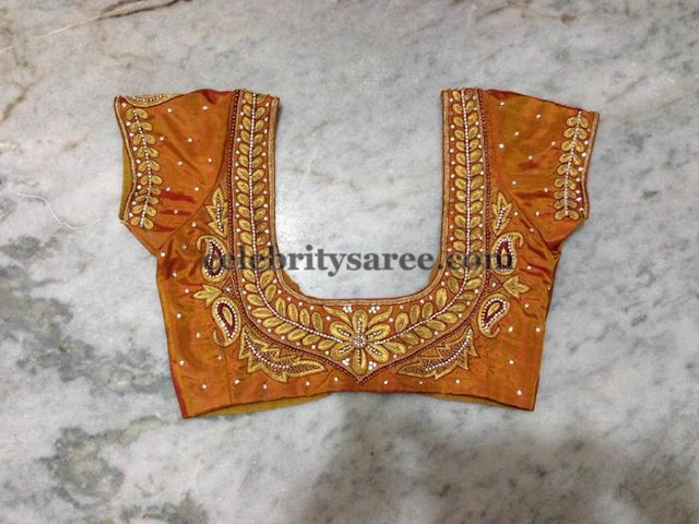 Simple Work Blouses for Silk Sarees - Saree Blouse Patterns