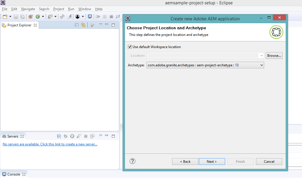 AEM/CQ5 : Configuration of AEM Plugin for Eclipse