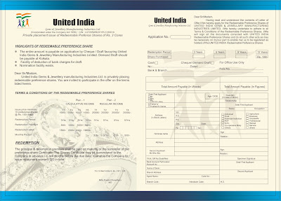 Creation of Tanaya: Inside of United India Group Debenture Form