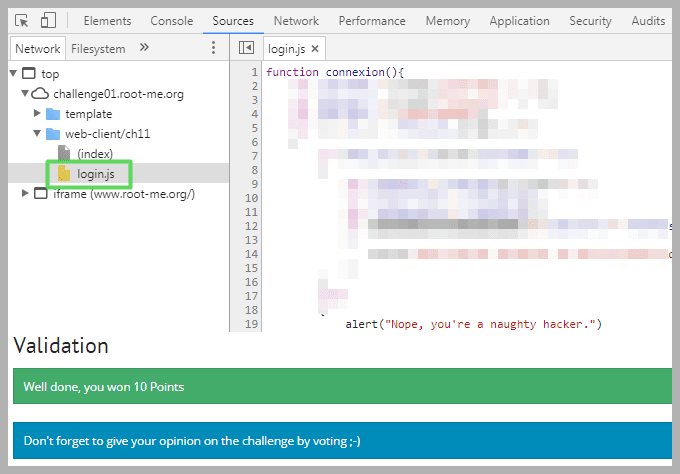 Root me write-up : Javascript - Authentication 2 - Cybersecurity Guide