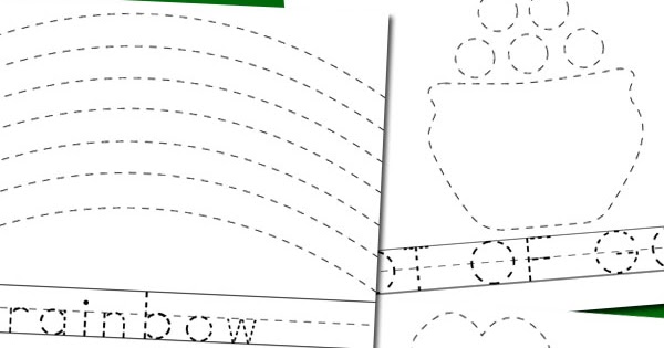 St Patrick's Day Picture & Word Tracing Printables | Totschooling ...