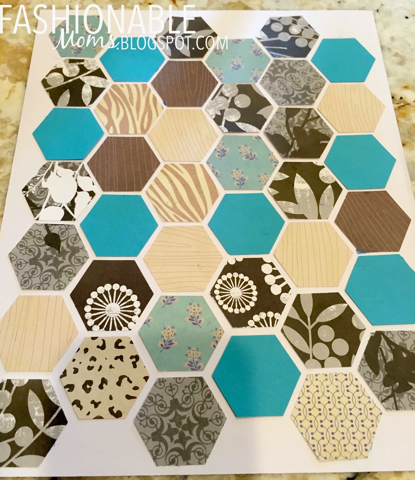 My Fashionable Designs: Mother/Daughter Craft: Hexagon Punch Artwork