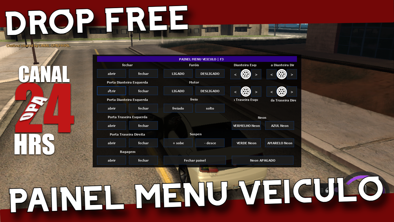 PAINEL MENU VEICULO FREE - MTA Brasil