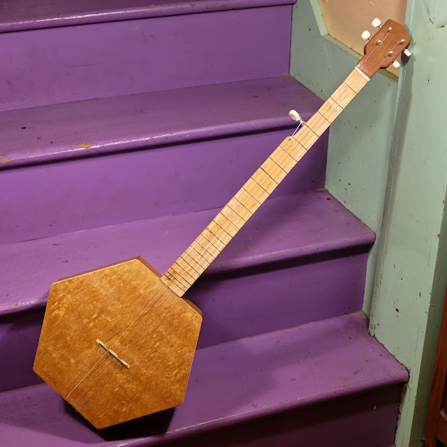2000s Homemade "Box" Fretless Banjo
