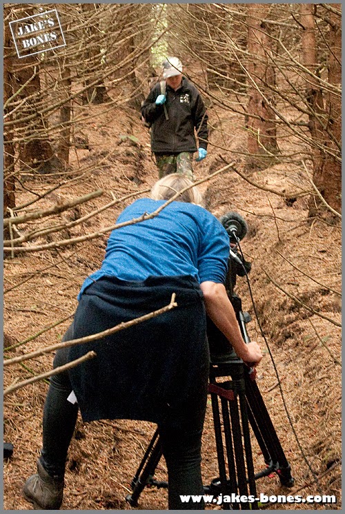 Behind the scenes filming on CBBC WIld : Jake's Bones