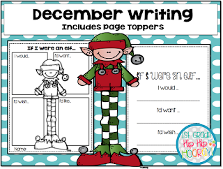 1st Grade Hip Hip Hooray!: December Writing Page Toppers
