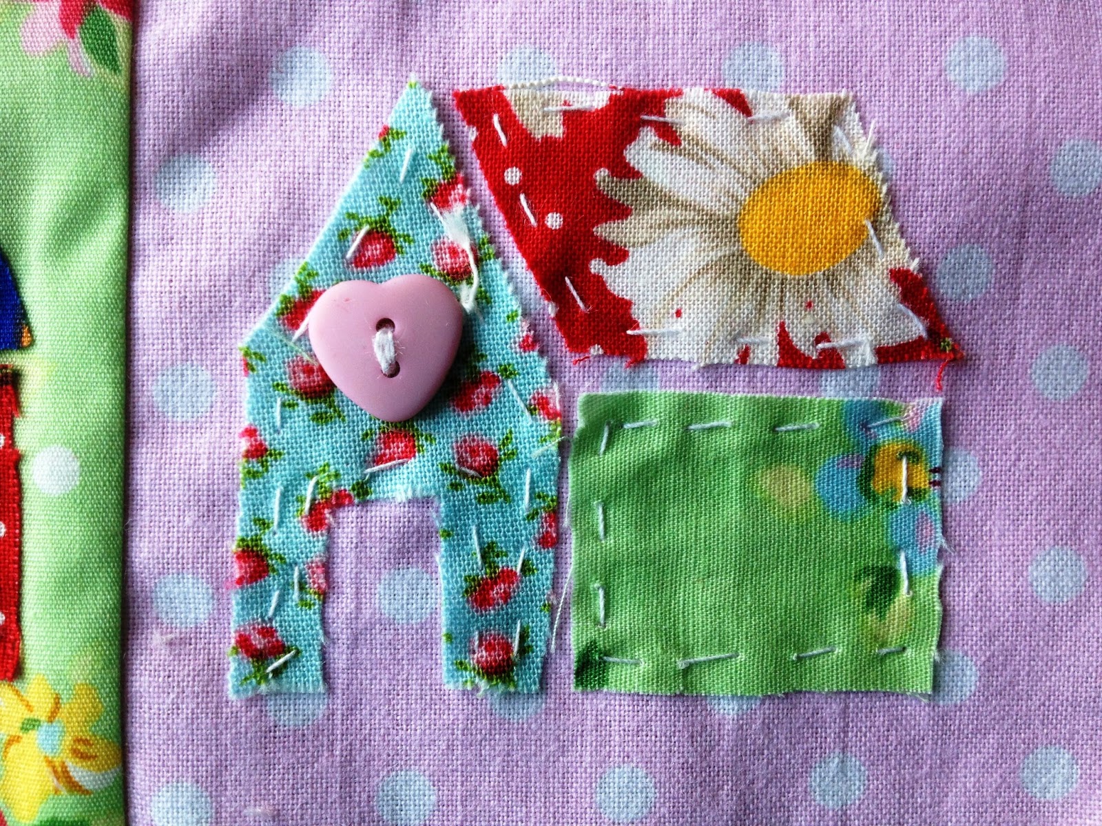 Flowers in the Window: Little Houses Holiday Quilt Block