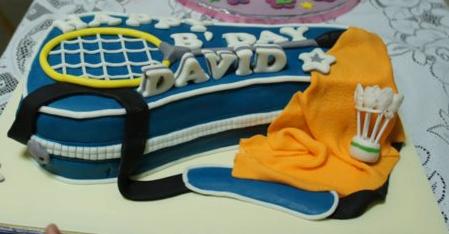 Butterfly Cake: Badminton Racket Birthday Cake for David