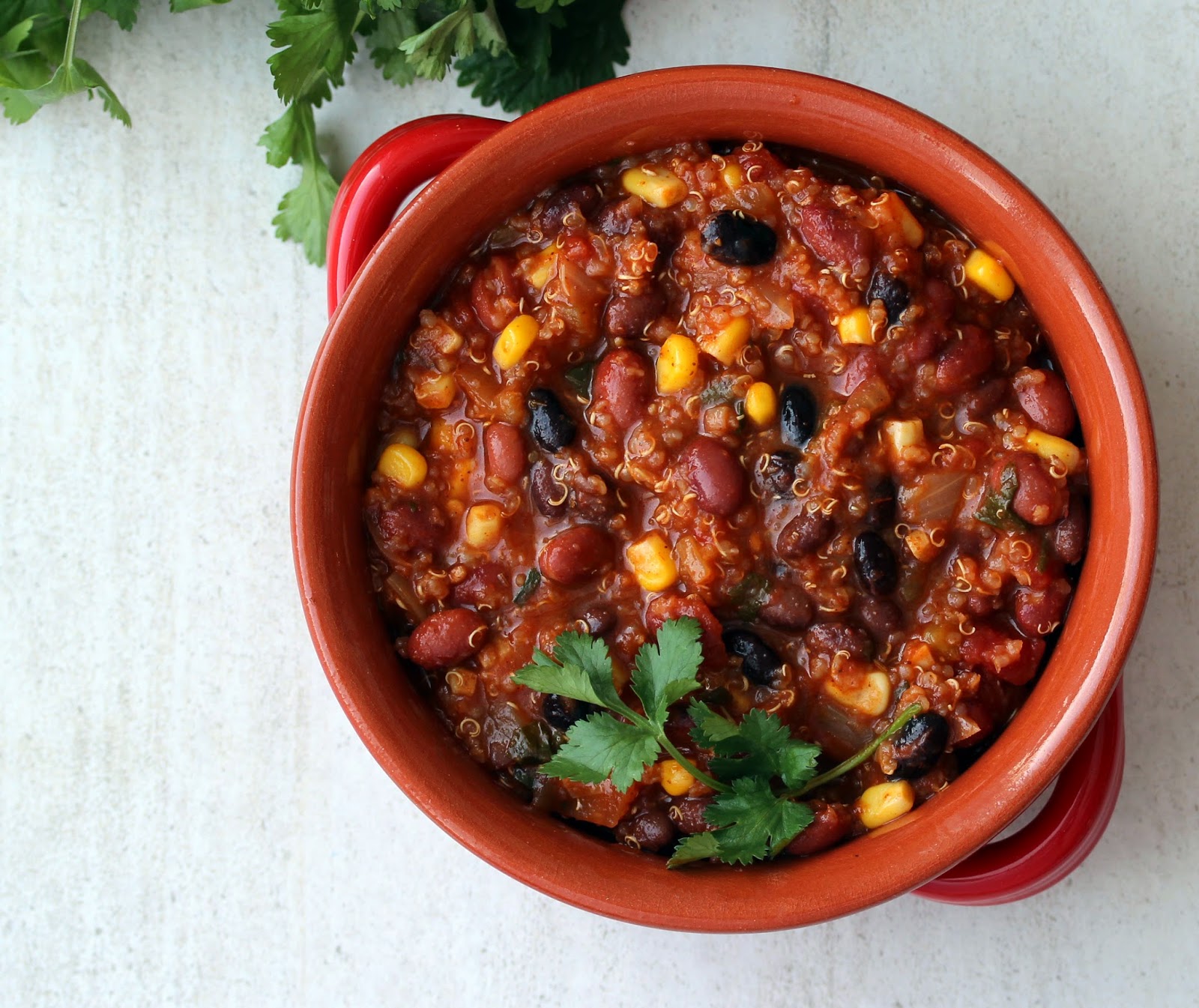 Au gré du marché: Chili végétarien au quinoa