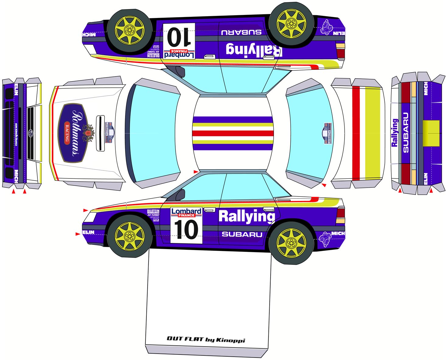 SP. Papel Modelismo: PaperCraft Subaru Legacy RS