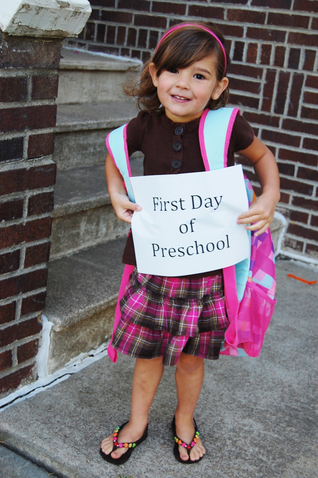 Sincerely Yours: First Day of Preschool!