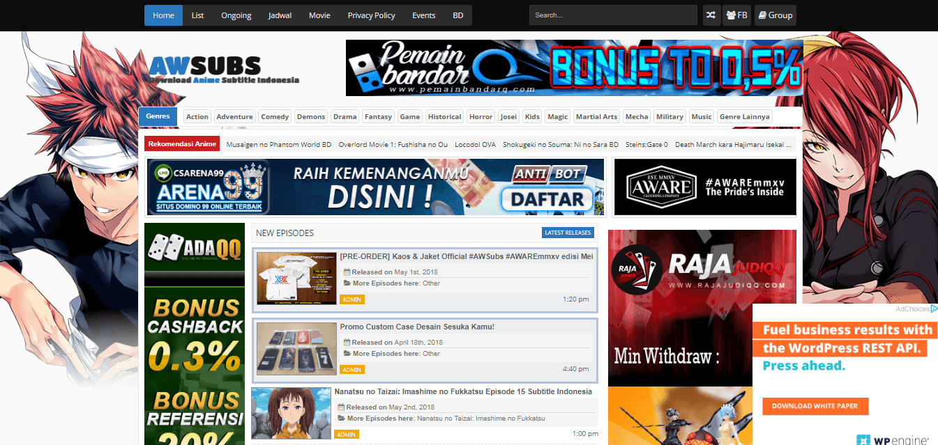 10 Website Download Anime Sub Indo Terbaik Paling Lengkap dan Cepat Rilis