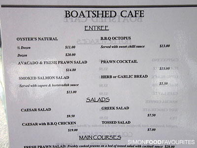 Simon Food Favourites: Boatshed Café: Waiter there’s a hair in my Prawn ...