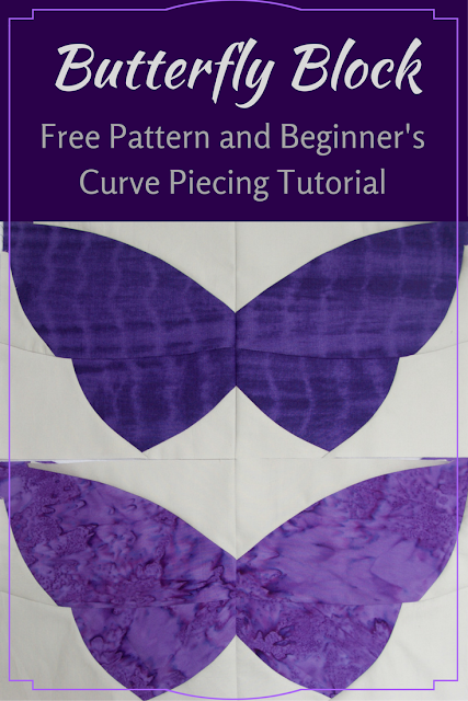 Quilt Art by Lena Pugachova: Curve Pieced Butterfly Block - Free ...