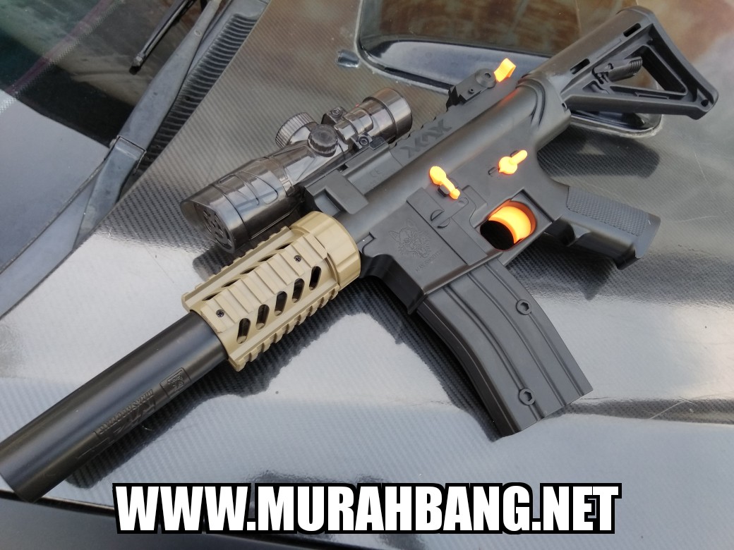 jual water gel gun m4 storm elektrik-airsoft gun elektrik