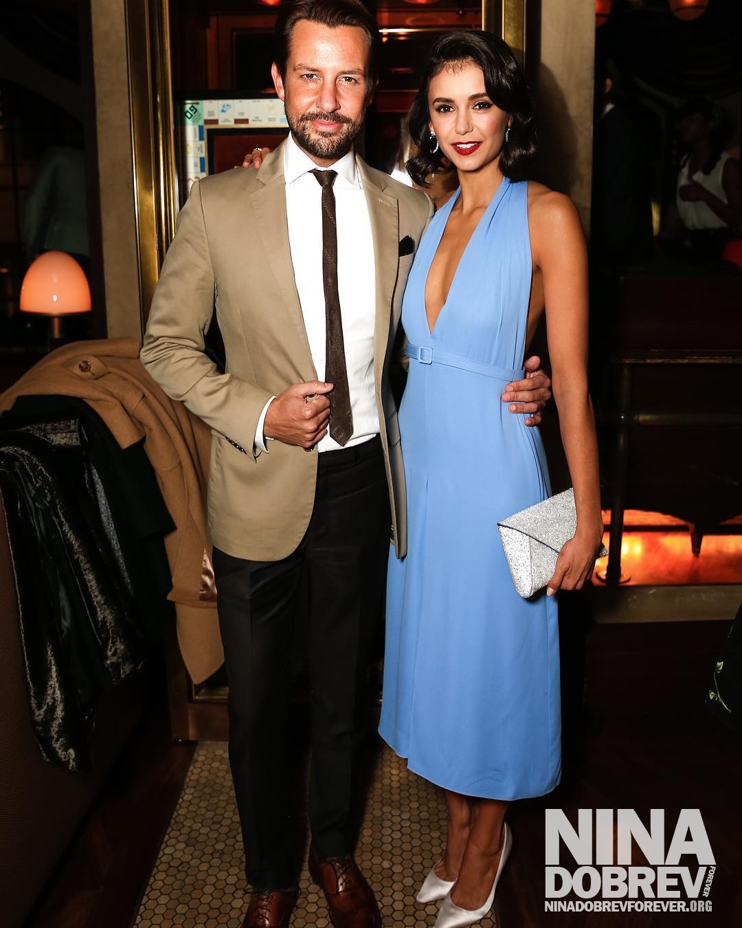 Nina Dobrev and Omar Mangalji || Birthday soiree at The Spare Room in ...