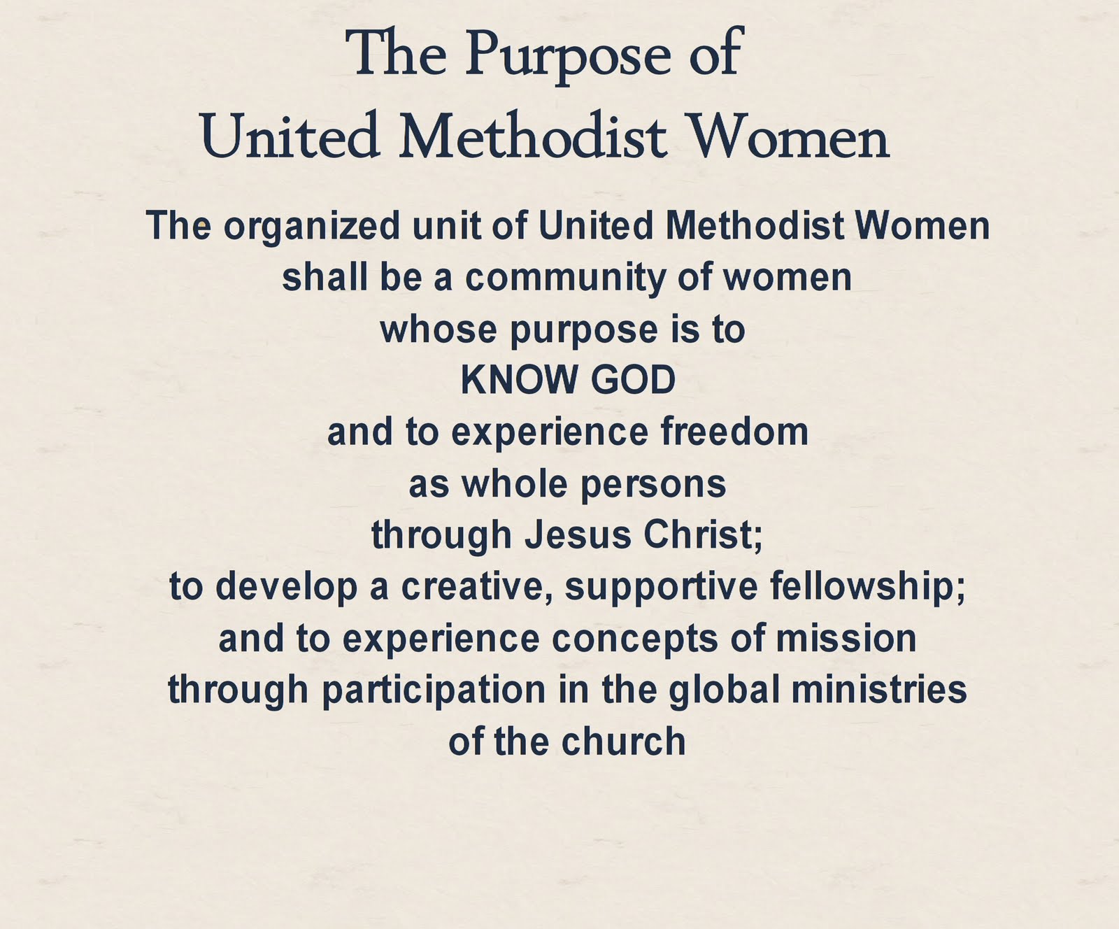 Aberdeen Faith UMW: Purpose