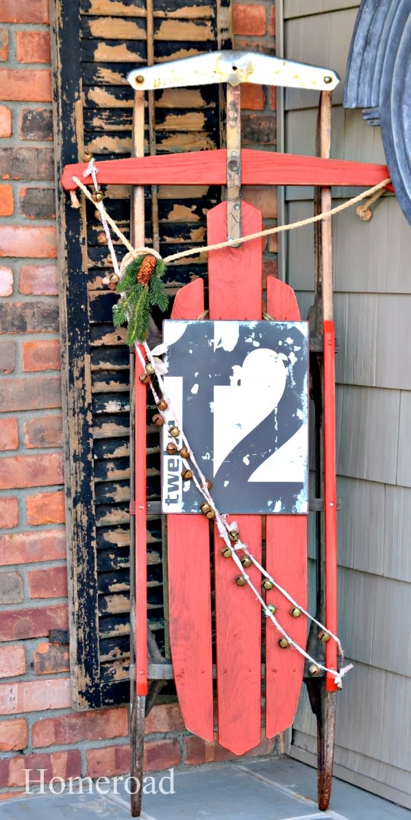 How to Decorate a Vintage Sled for Christmas