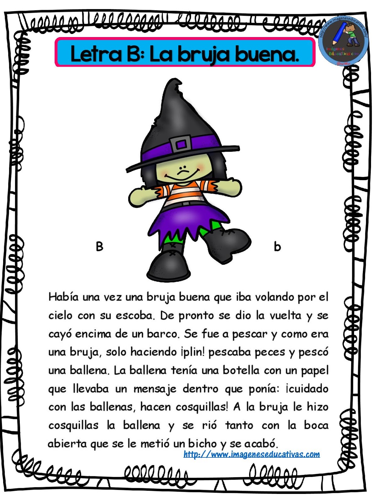 Fichas de Primaria: Cuentos con las letras del abecedario