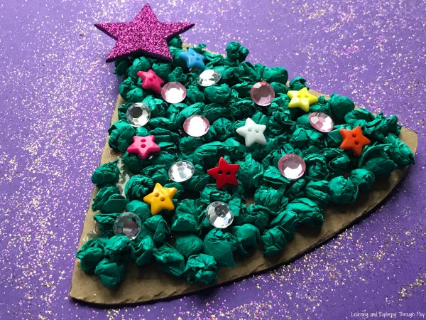 Learning and Exploring Through Play: Scrunched Tissue Paper Christmas ...