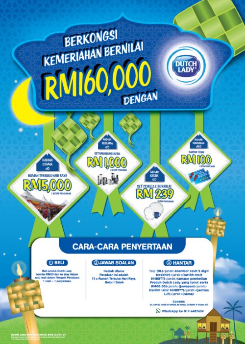 Peraduan "Berkongsi Kemeriahan Bernilai RM160,000 Dengan Dutch Lady ...