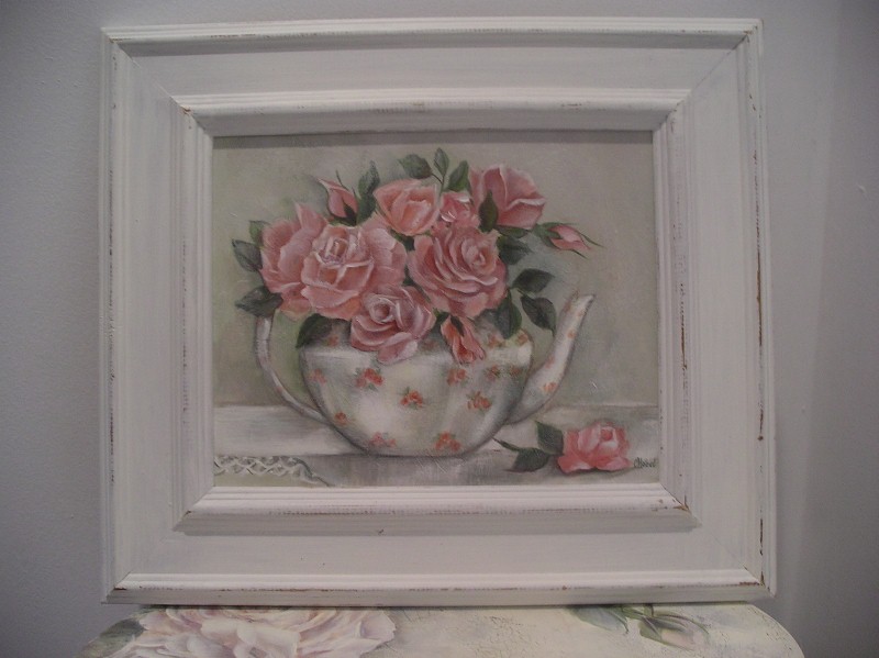 Romantic Country and Rose Paintings: Shabby Chic Rose Painting Archive