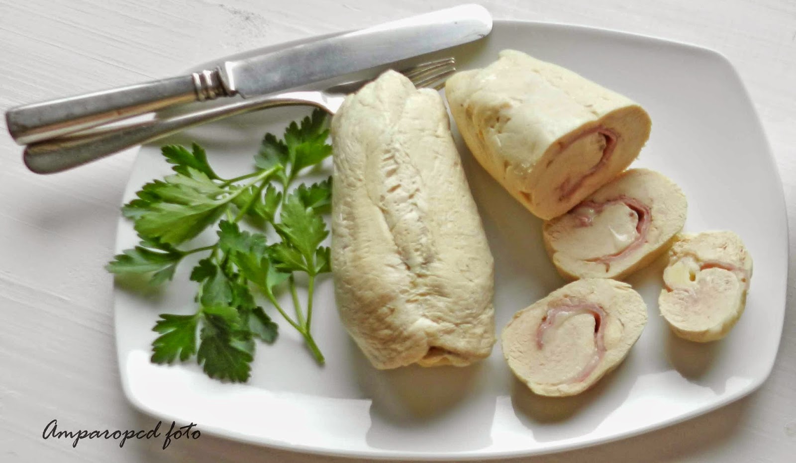 Cocinando en casa: Pechugas de pollo rellenas de jamón y queso al vapor