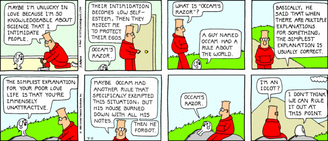 Spiritual Spackle: Occam's Razor and My Faith