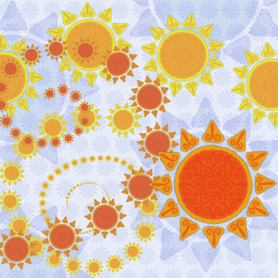 Sun Today: 26 October 2012 - Painter (drippy pen & kaleidoscope)