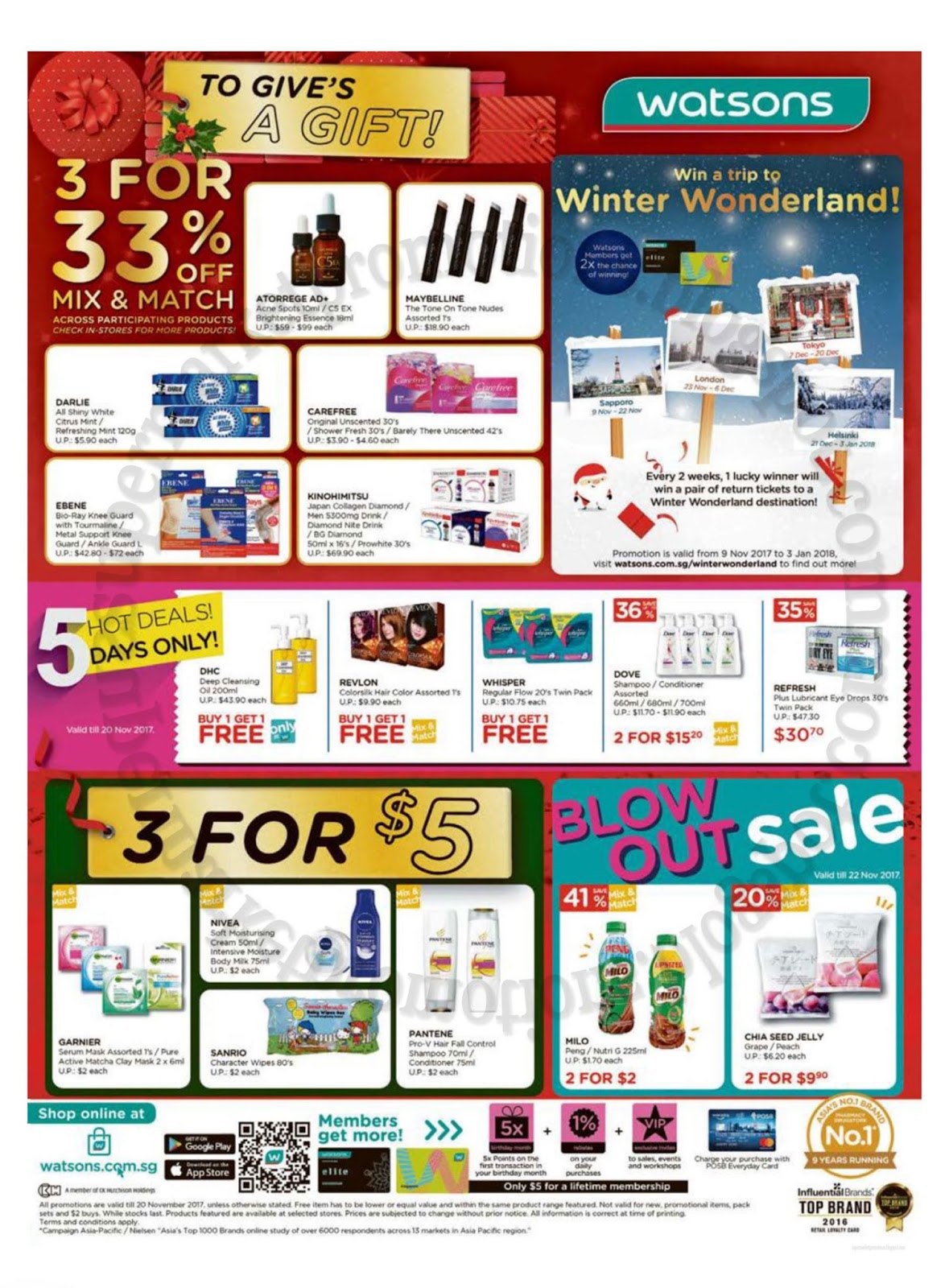 Watsons Promotion 16 - 20 November 2017 ~ Supermarket Promotions