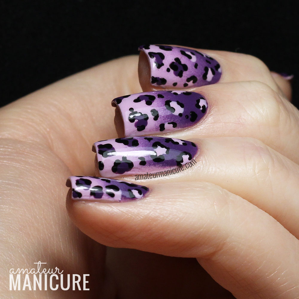 Amateur Manicure : A Nail Art Blog: Double Gradient Leopard Print Nail Art
