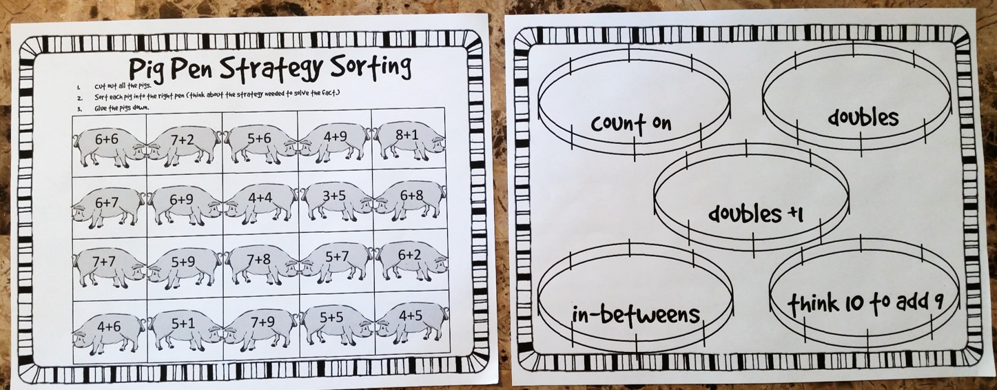 Classroom Freebies Too: Math Fact Strategy Sorting Activity