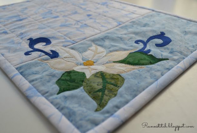 Run 'n Stitch: Christmas In July Poinsettia Table Runner