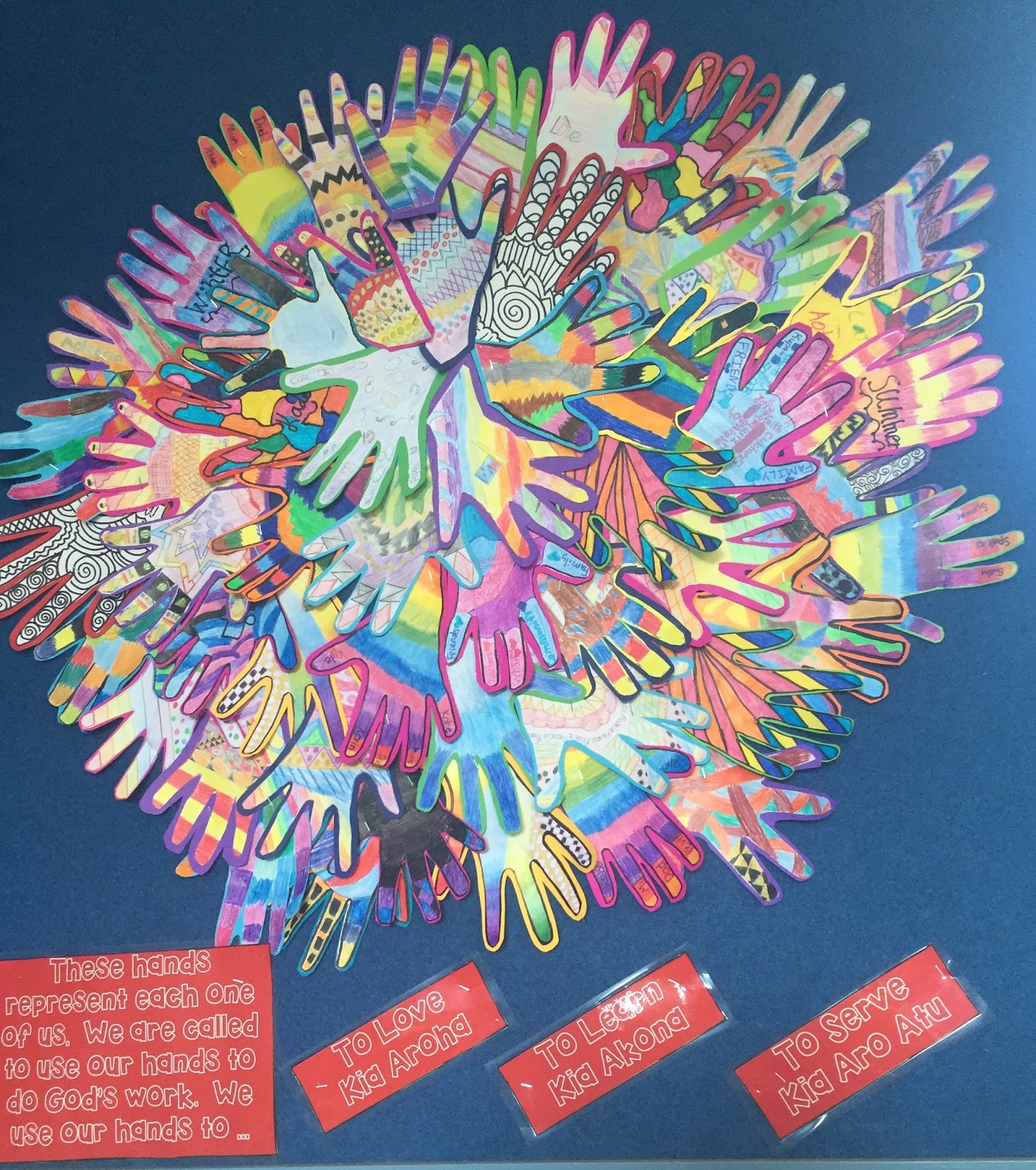 Mrs H @ St Francis Xavier: Helping Hands Art