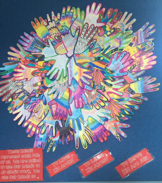 Mrs H @ St Francis Xavier: Helping Hands Art