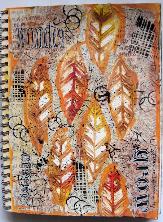 Lisa's Collage Stuff Blog: Modeling Paste Leaves Page