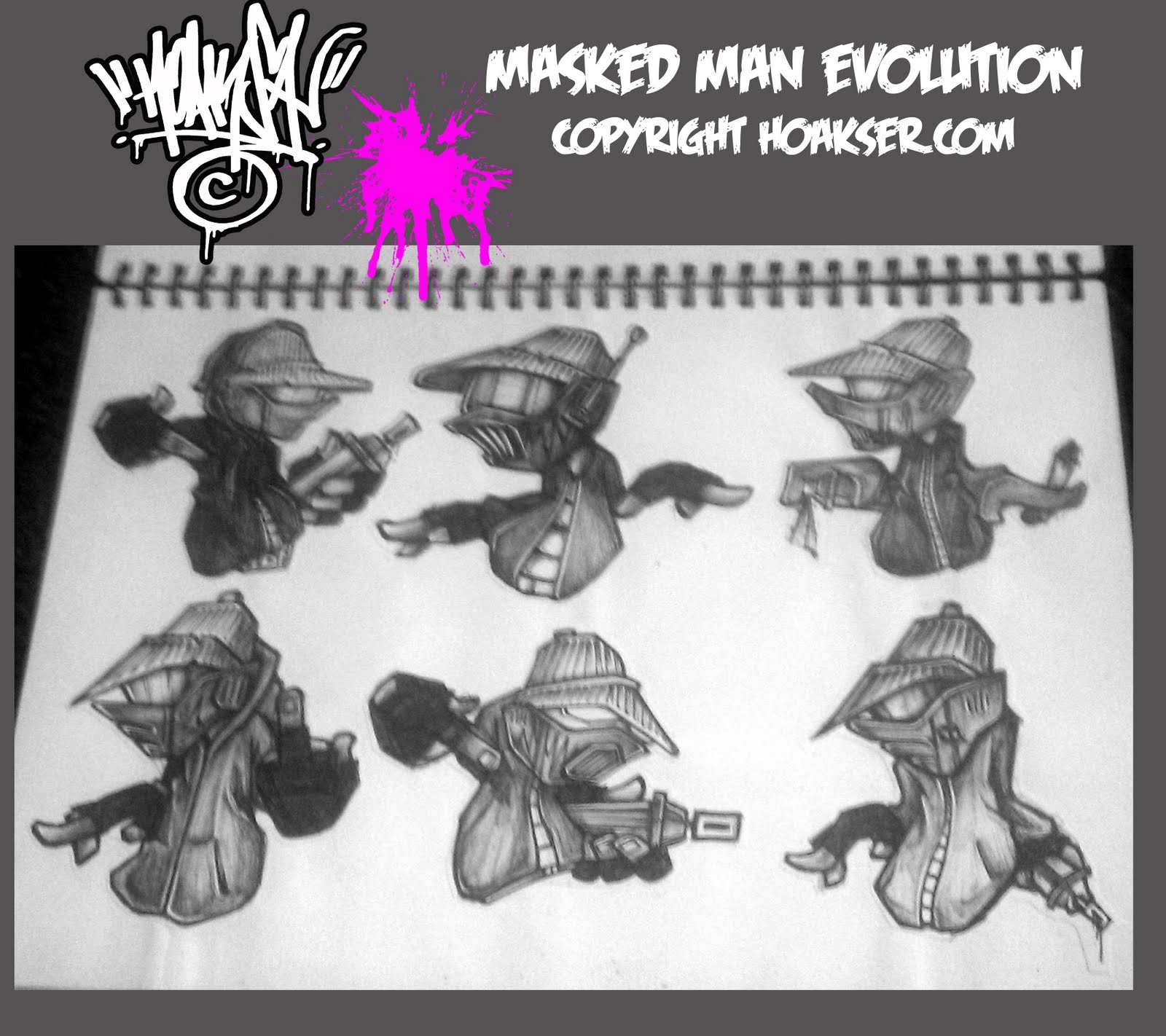 hoakser's blog: the masked man evolution and headrush prints..