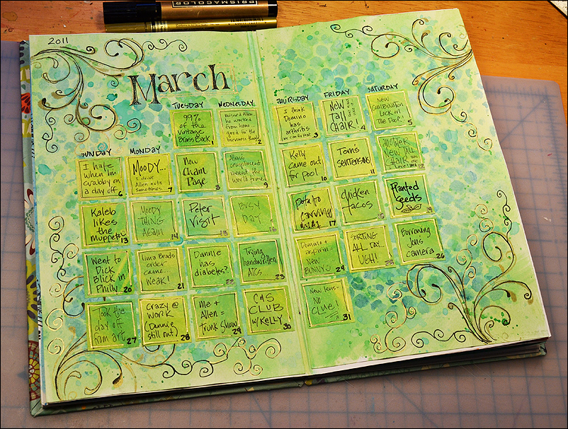 Playing with Art Supplies: The Art of Carolyn S. Nehring: Calendar Pages