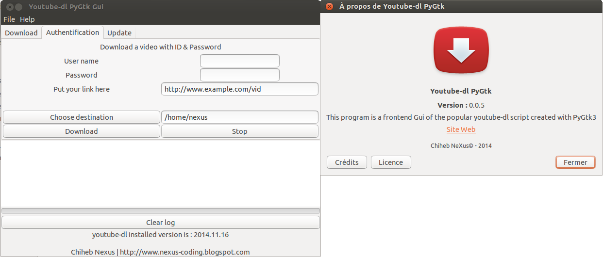 [PyGObject] Youtube-dl Pygtk Gui | Nexus Coding