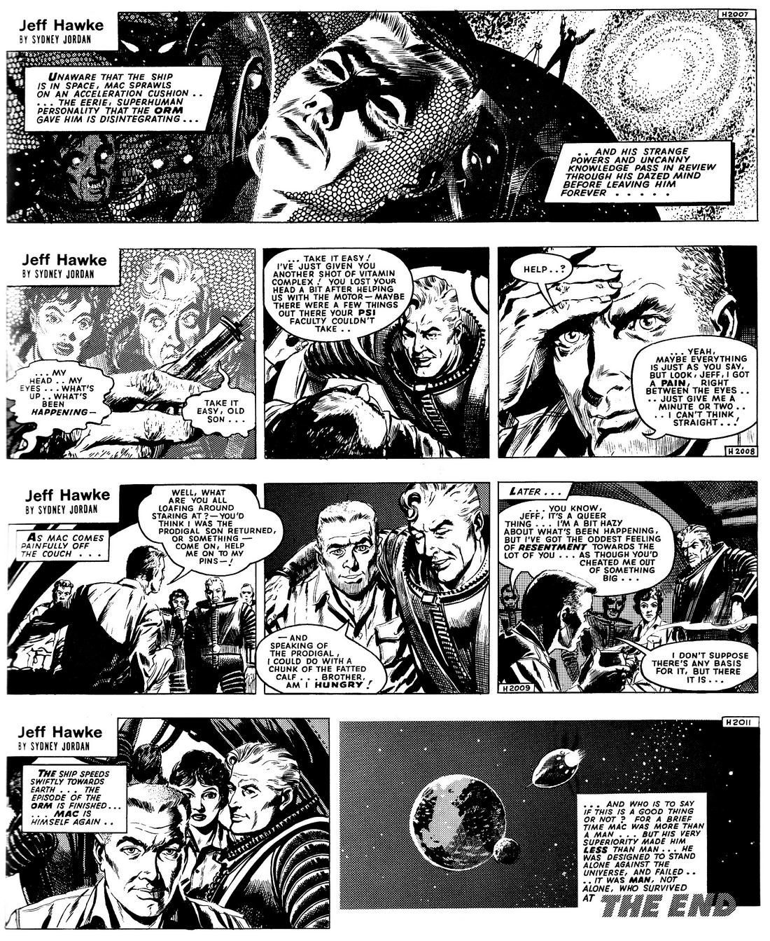 Hairy Green Eyeball 3: Jeff Hawke — UK Science Fiction comic strip ...