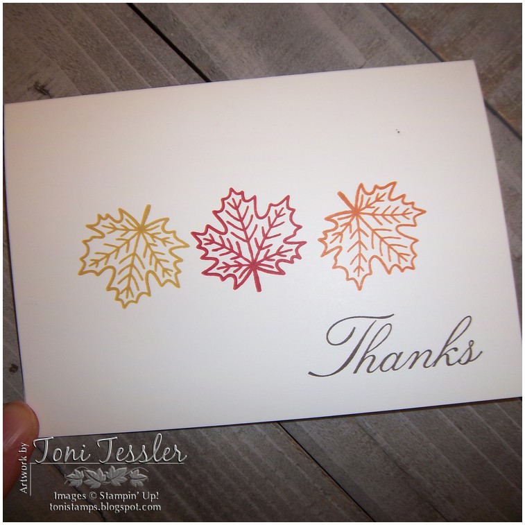 ToniStamps: Simple Fall note card